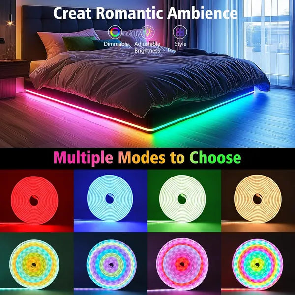 RGB Neon LED Strip Rope Lights 16.4ft Flexible Waterproof – Corevera